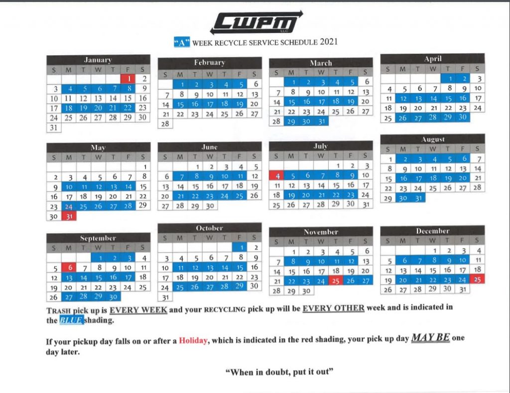 CWPM 2021 Schedule A | CWPM