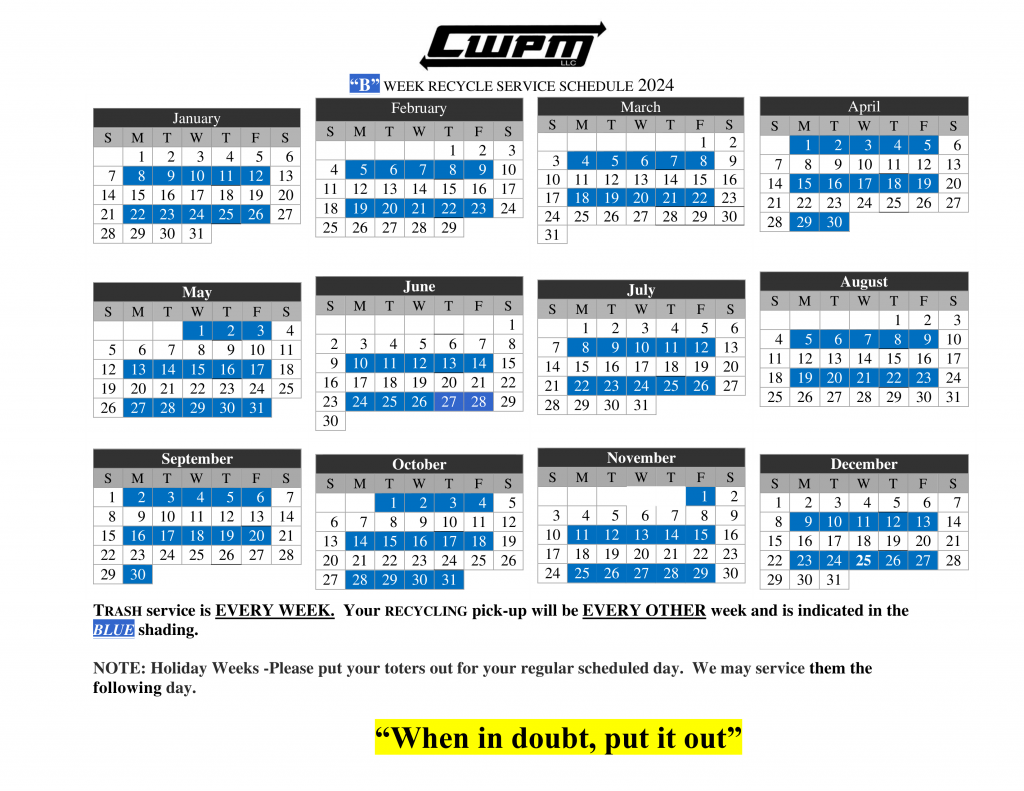 B week Calendar 2024 (1) | CWPM